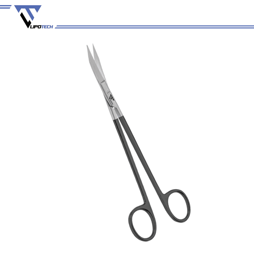 Davis Face Lift Scissors Curved Serrated (Tungsten Carbide) - Lipotechins
